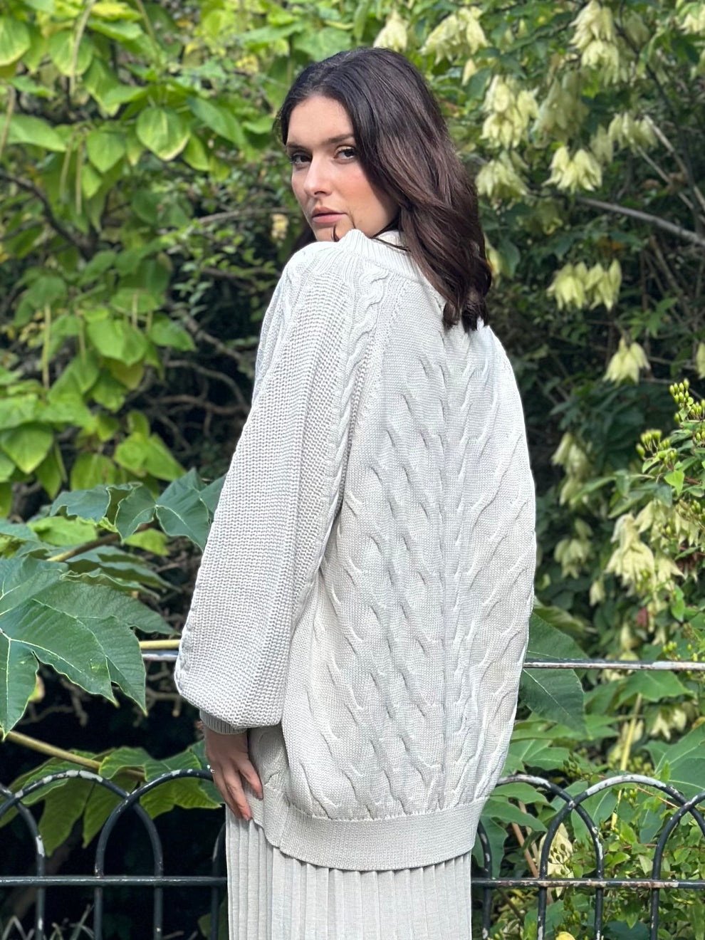 Cable Knit Cardigan - Cozy & Stylish – AALKAMI.London