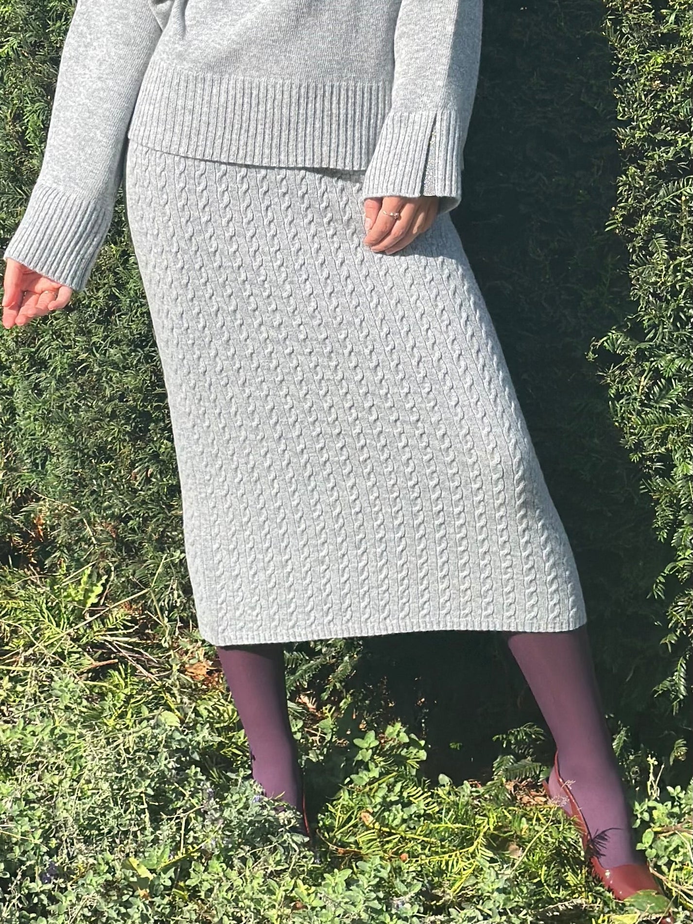Cable Knit MIDI Skirt – AALKAMI.London